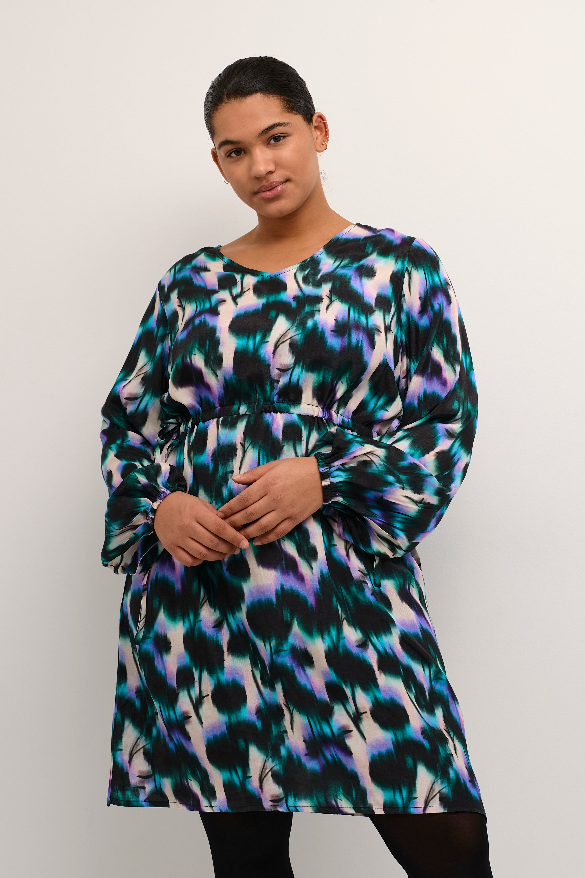 Kaffe Curve Amy Dress Printed | Plus Size Dresses | Wardrobeplus.ie