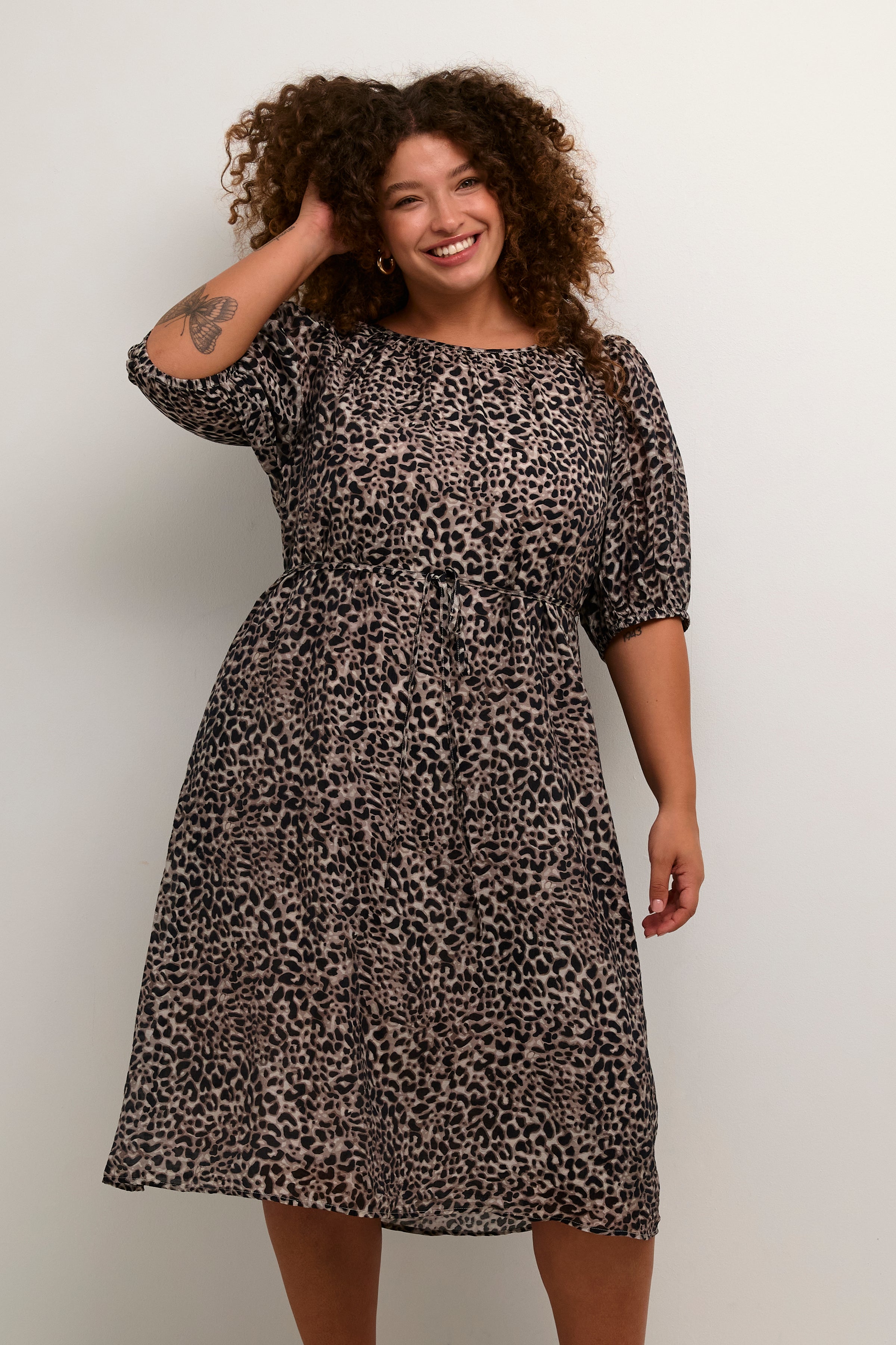 Kaffe Curve Vitana Leo Dress | Plus Size Clothing | Wardrobeplus.ie