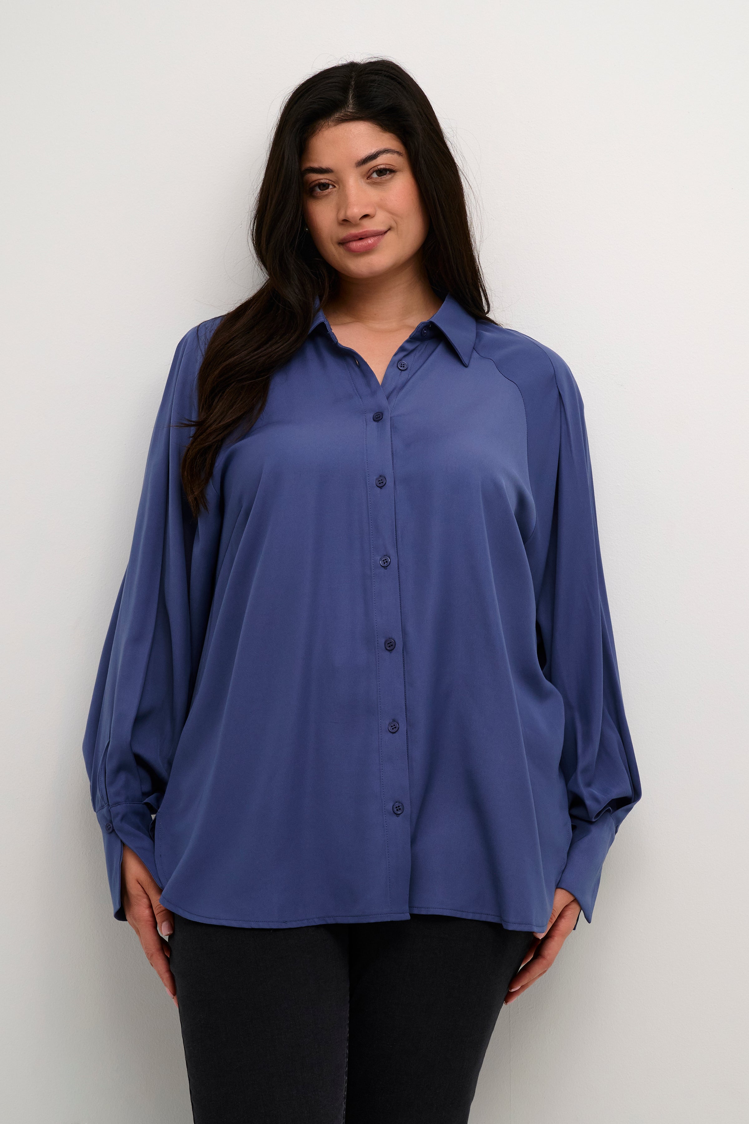 Kaffe Curve Leanna Shirt | Plus Size Women's Tops | Wardrobeplus.ie