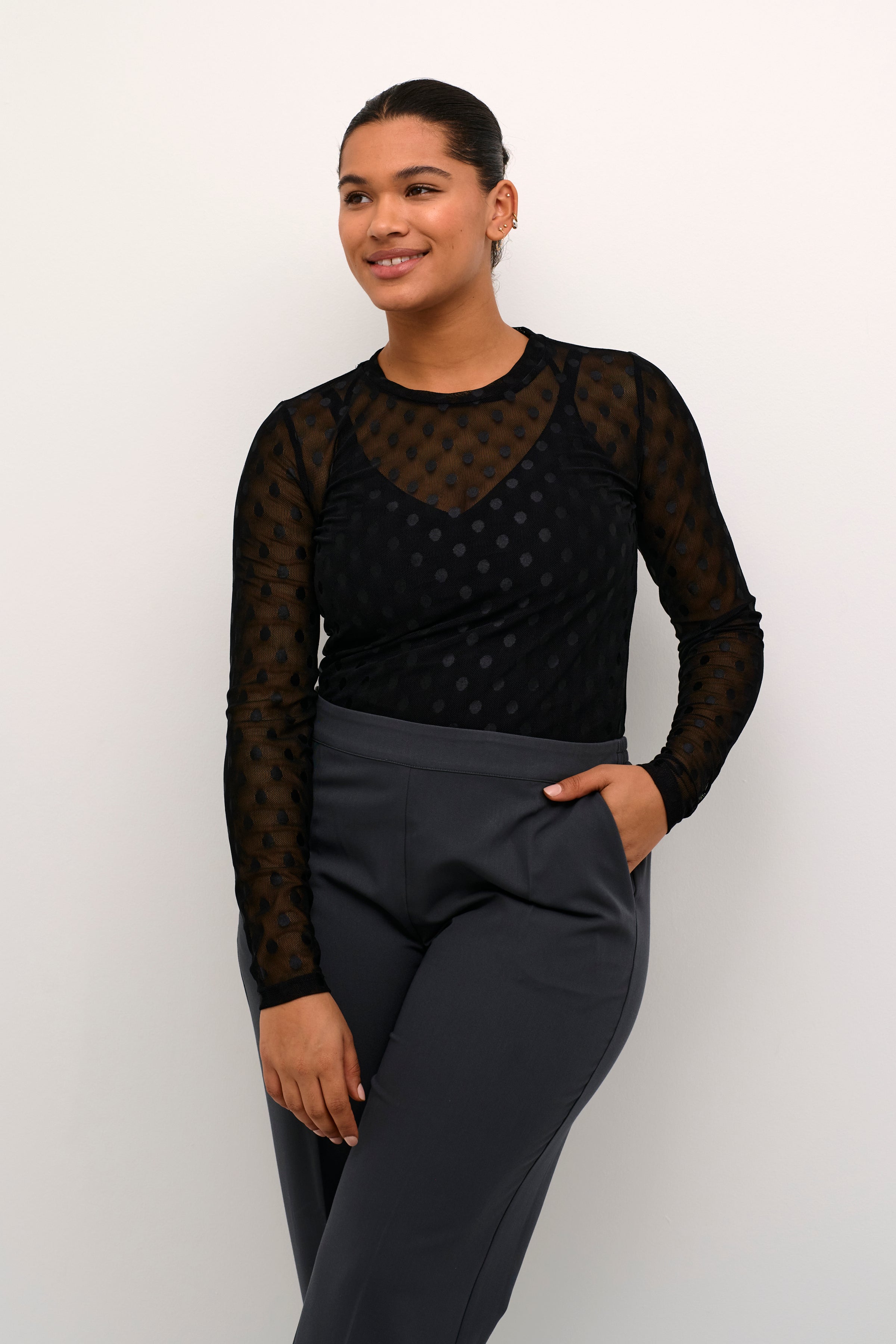 Kaffe Curve Ninna Lace Top | Plus Size Clothing | Wardrobeplus.ie
