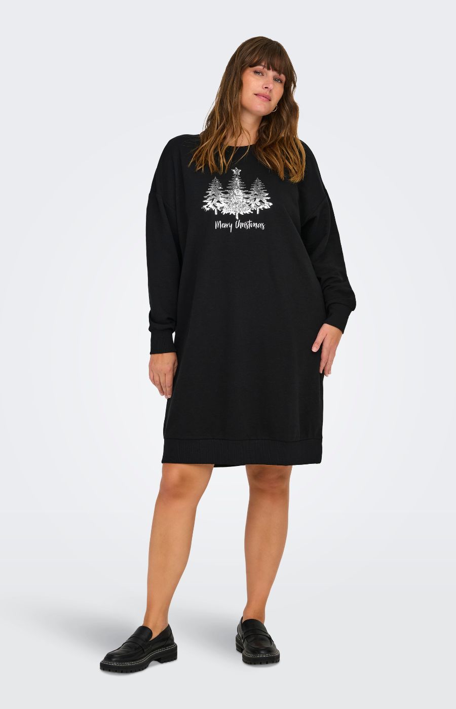 Only Carmakoma X-mas Dress Silver | Plus Size Dress | Wardrobeplus.ie