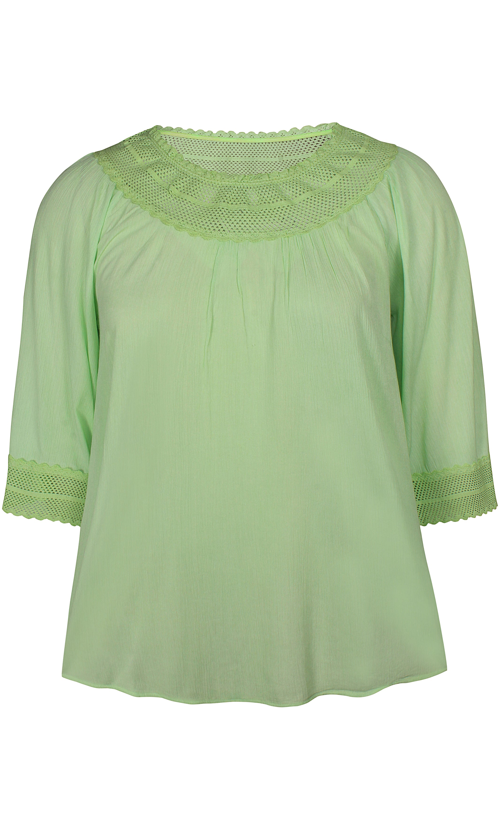 Zhenzi Nova Blouse in Green | Plus Size Clothing | Wardrobeplus.ie