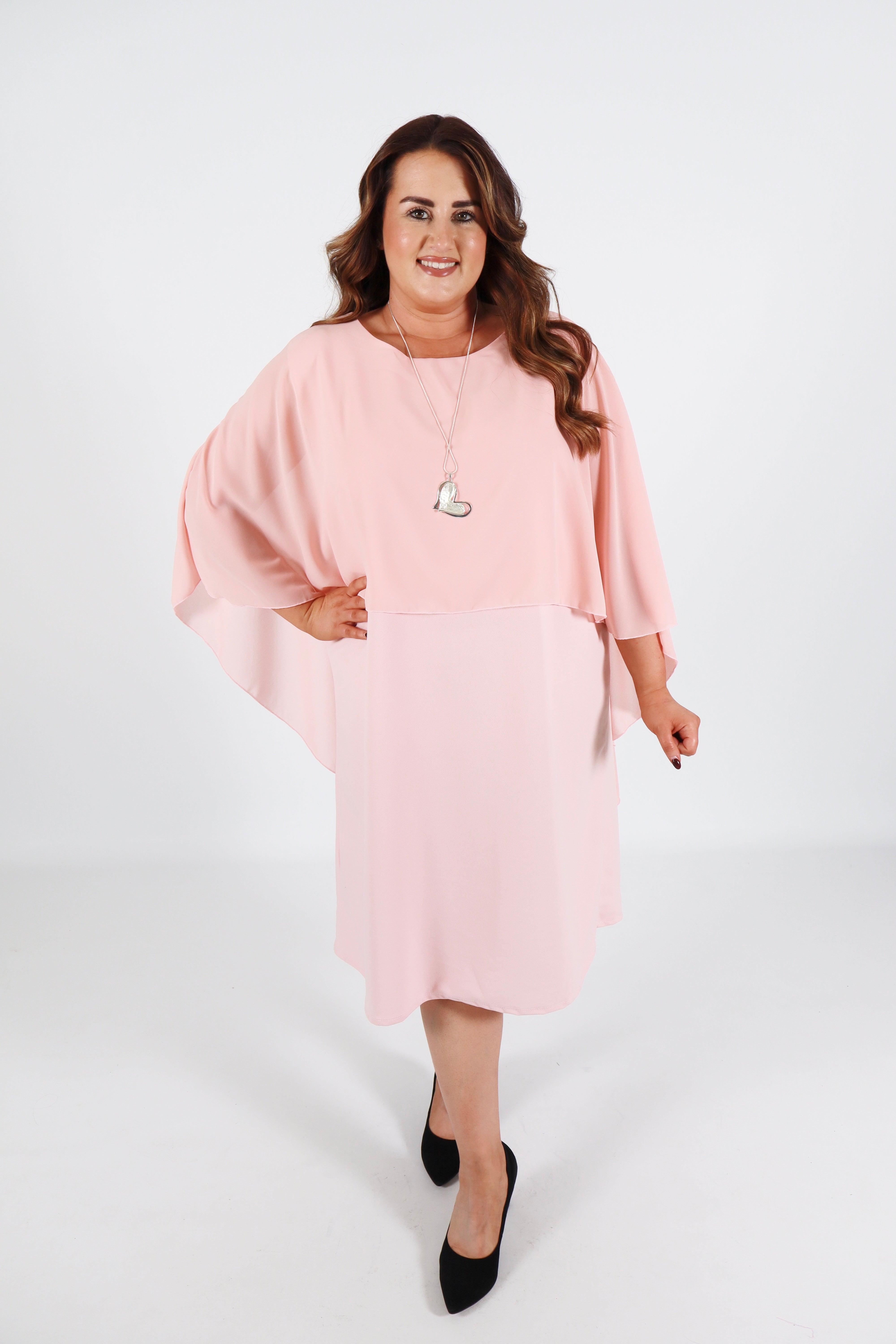 Andi Dress in Light Pink | Plus Size Dresses | Wardrobeplus.ie