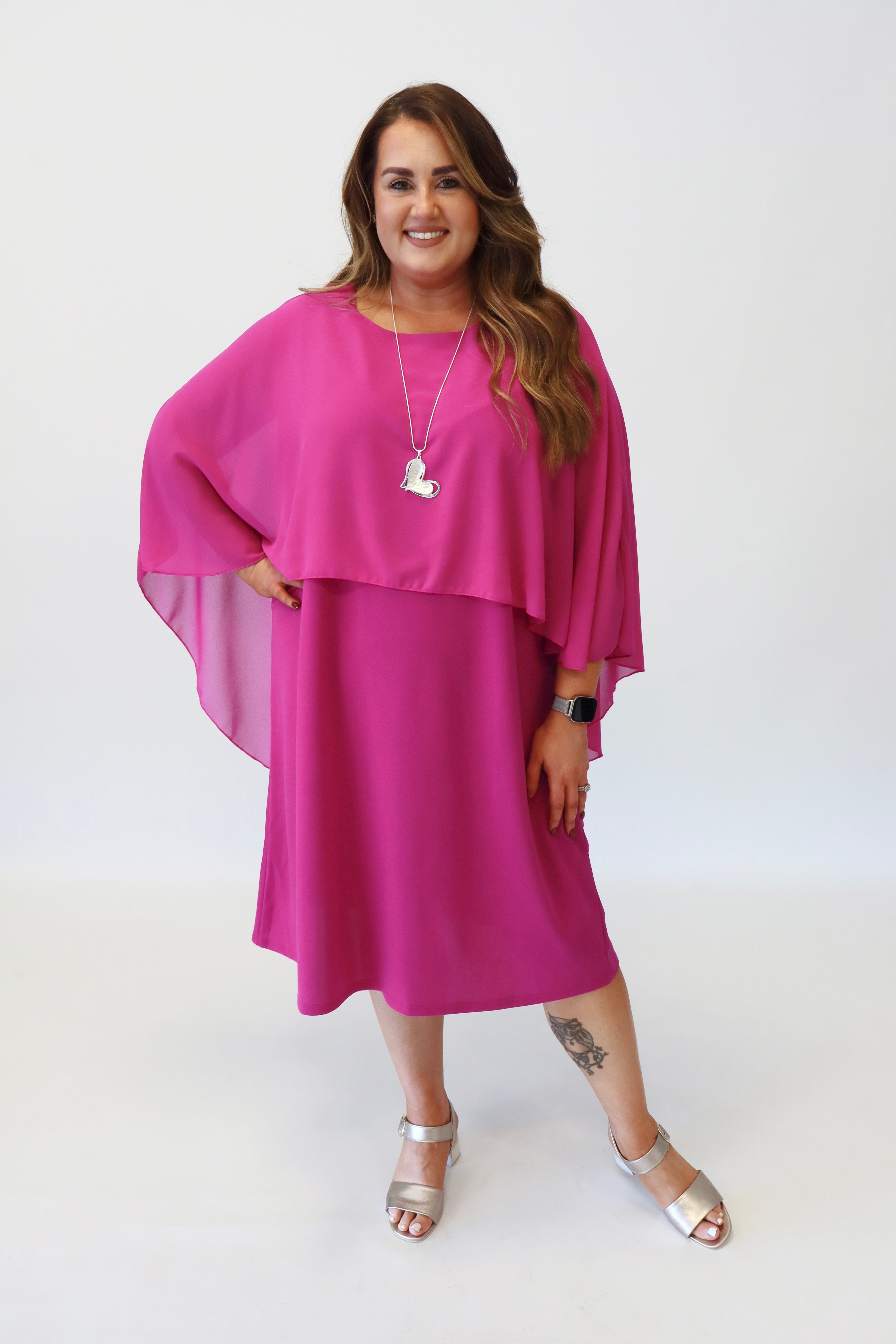 Andi Dress in Magenta | Plus Size Dresses | Wardrobeplus.ie