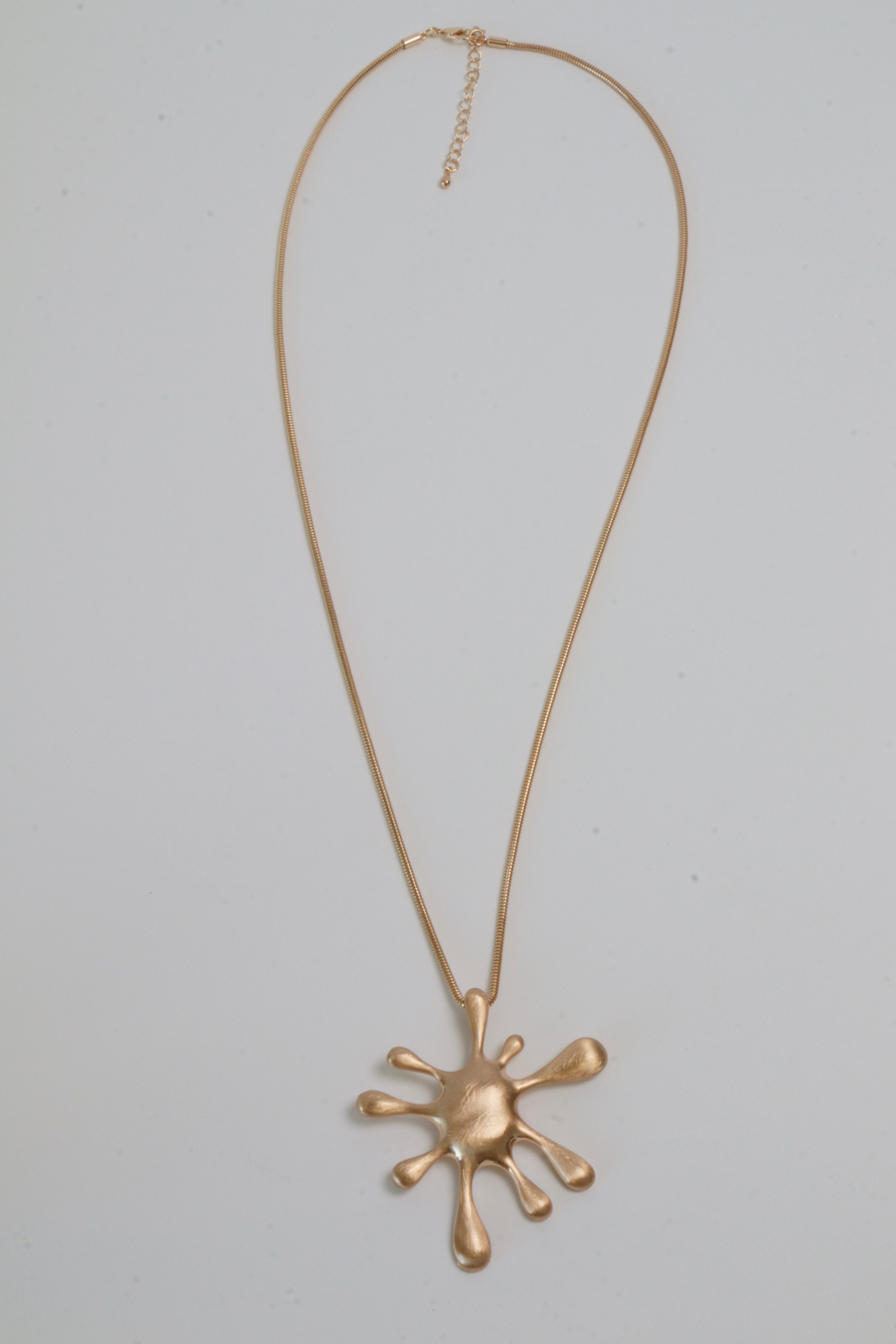 Splat Necklace in Gold | Plus Size Clothing | Wardrobeplus.ie
