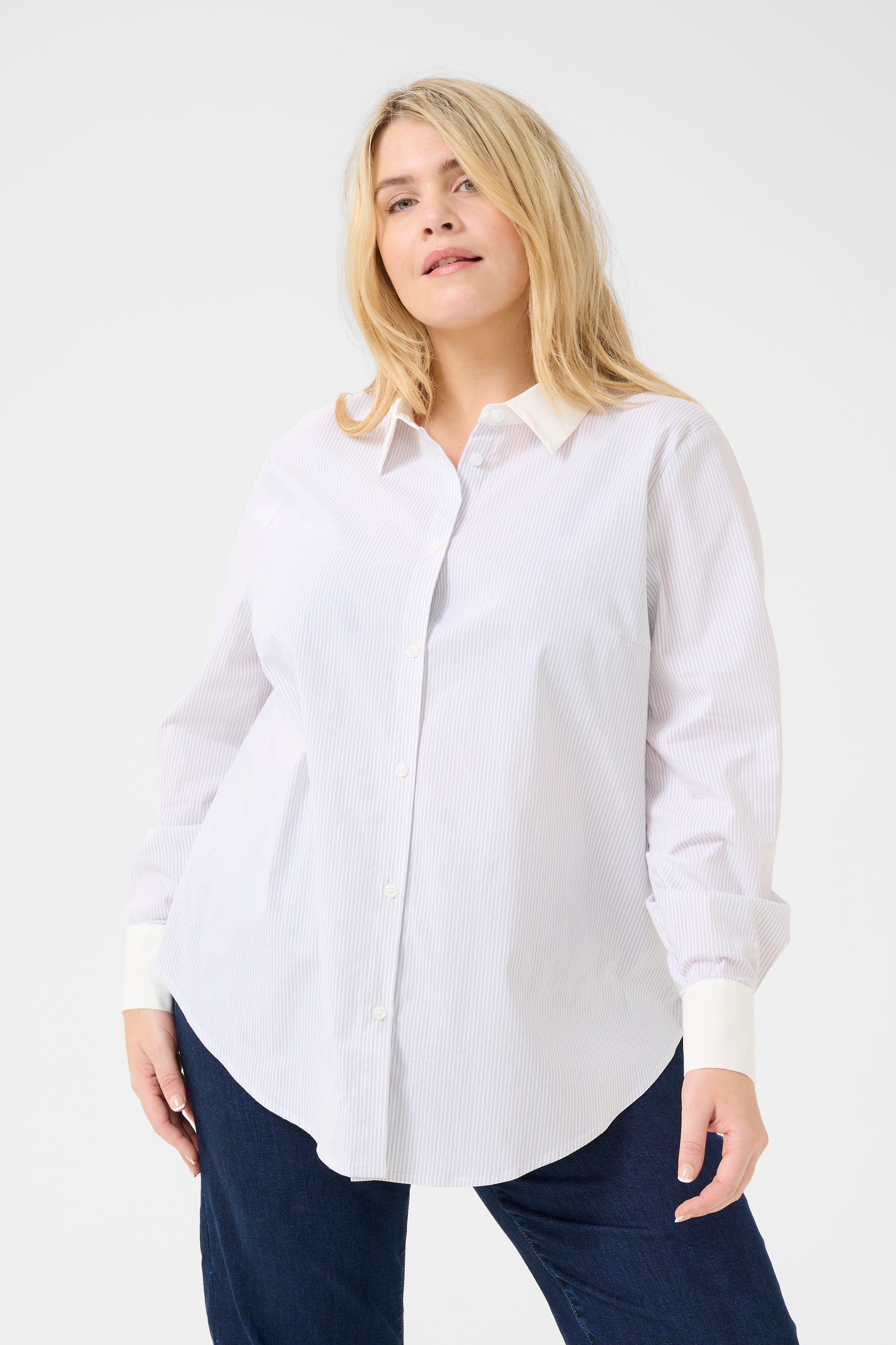 Kaffe Curve Susie Shirt | Plus Size Tops | Wardrobeplus.ie