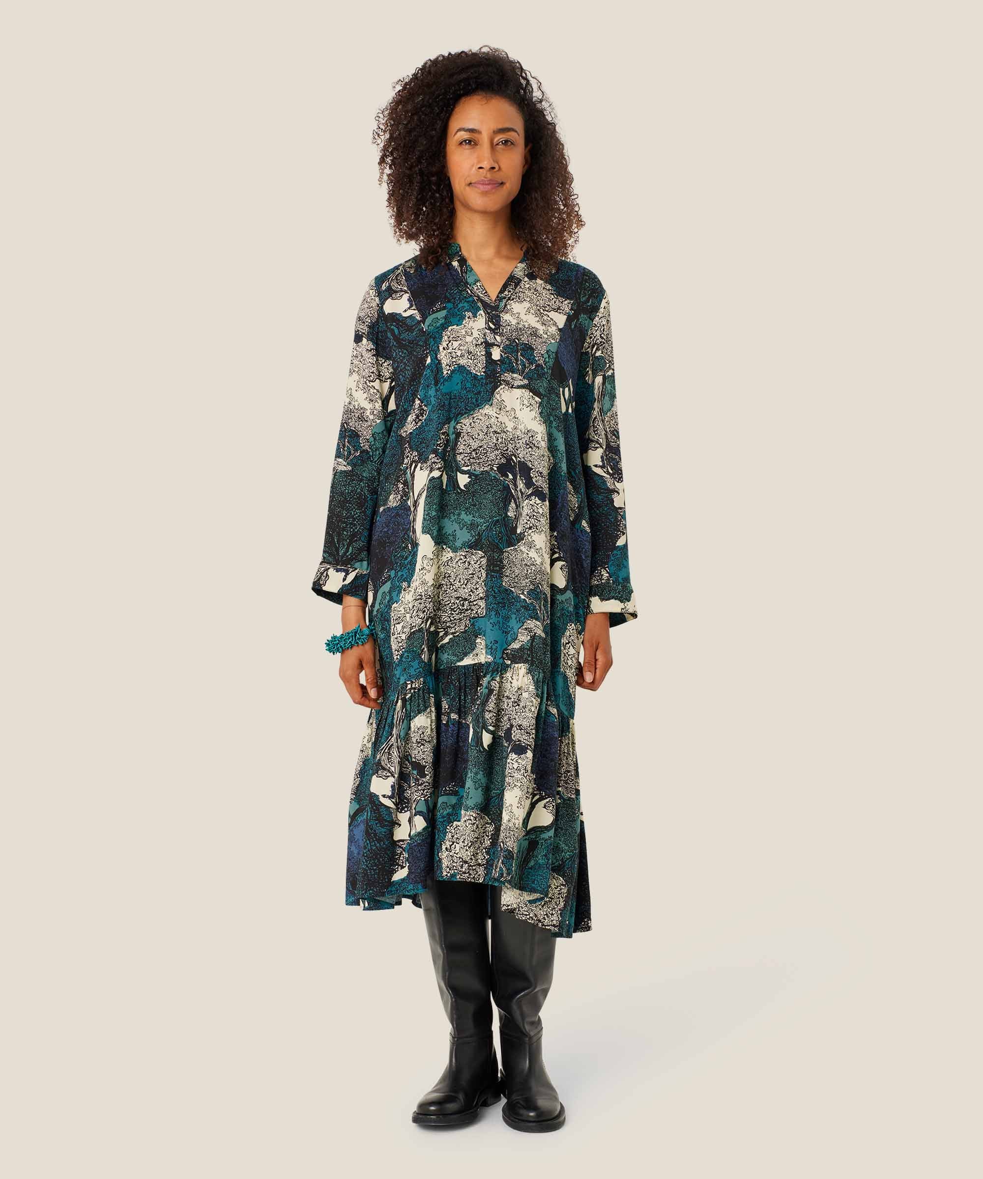 Masai Nampu Dress In Blue | Plus Size Dresses | Wardrobeplus.ie