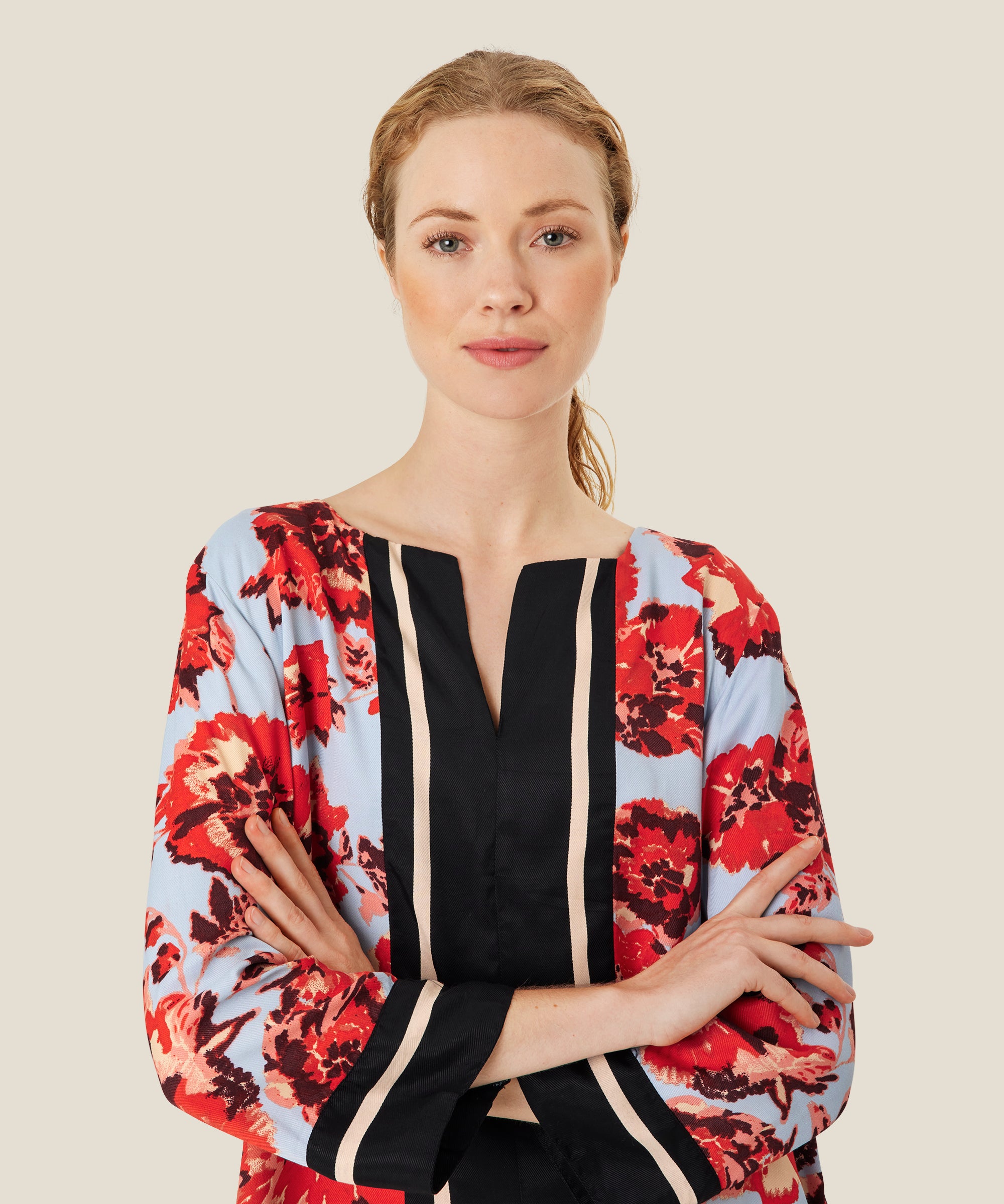 Masai Byrana Floral Blouse | Plus Size Clothing | Wardrobeplus.ie