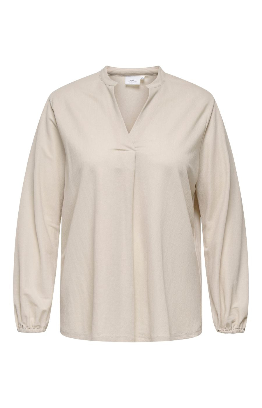 Only Carmakoma Jolly Blouse Beige | Plus Size Tops | Wardrobeplus.ie