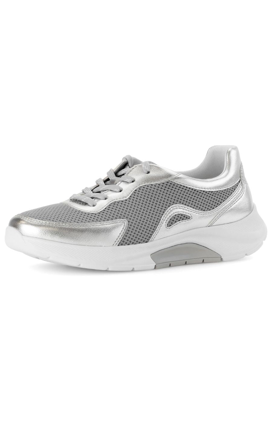Rolling Soft Silver Trainer by Gabor | Women's Shoes | Wardrobeplus.ie